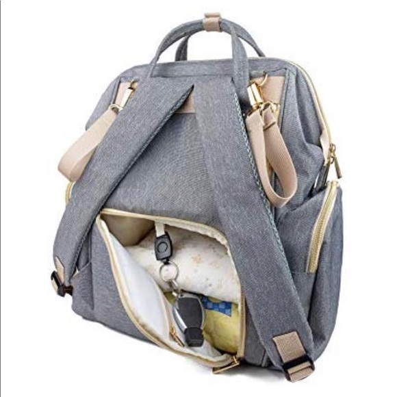 Bags | New Gray Diaper Backpack | Poshmark